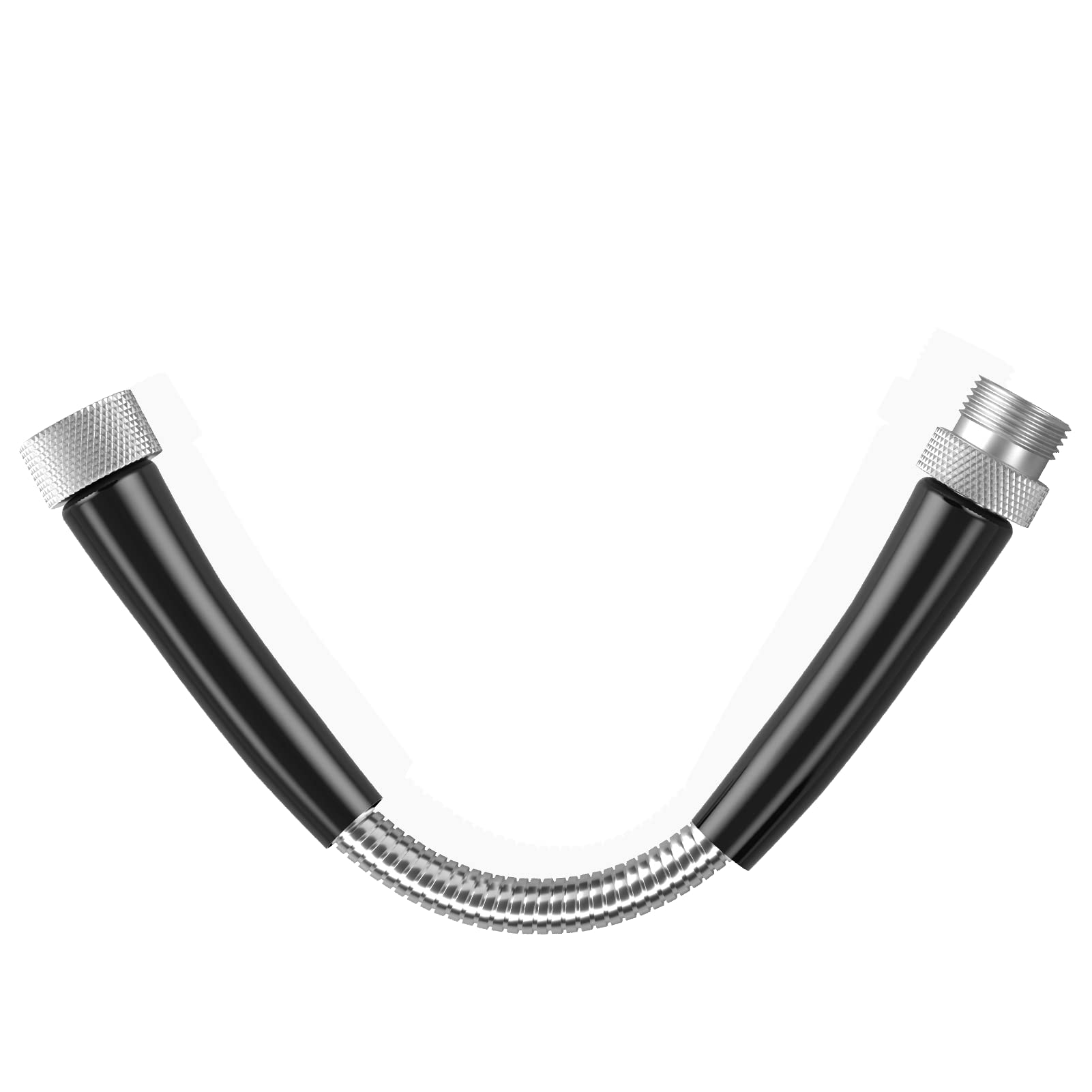 SPECILITE Metal Garden Water Hose 1 FT, Flexible and Lightweight, Heavy Duty Stainless Steel Pipe with Aluminium Fittings for Reel, Yard, Outdoor, Boat