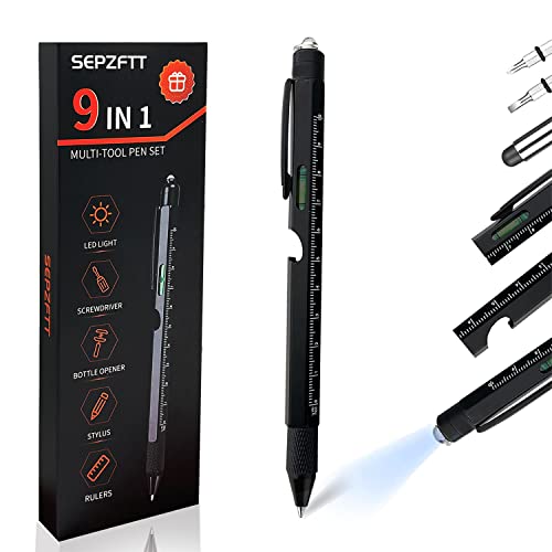 Gifts for Men,Stocking Stuffers Gifts for Men,Cool Gadgets for Men,Father' Day Gifts for Dad from Daughter Son Wife,Gifts for Dad with LED Light Stylus Bottle Opener Ruler Screwdriver