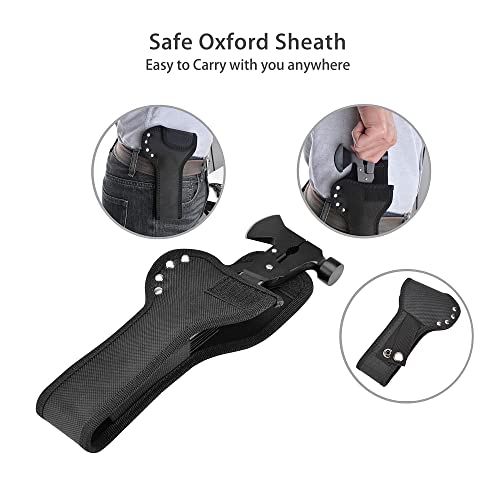 Multi-tool Axe Hammer, Upgraded 14 in 1 Portable Hatchet Tool with Sheath, Camping Survival Gear Kit Birthday Gifts Christmas Stocking Stuffers for Dad Father Grandpa Husband Son Boyfriend Him
