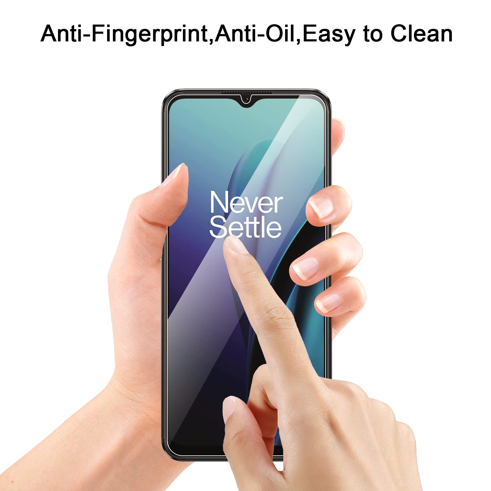Coolpow 【3+3 PACK】 Designed for Oneplus Nord N20 SE Screen Protector plus One Nord N20 SE Screen Protector Tempered Glass Film, 9H Hardness, Ultra HD, Scratch Resistant, Easy Install, Case Friendly