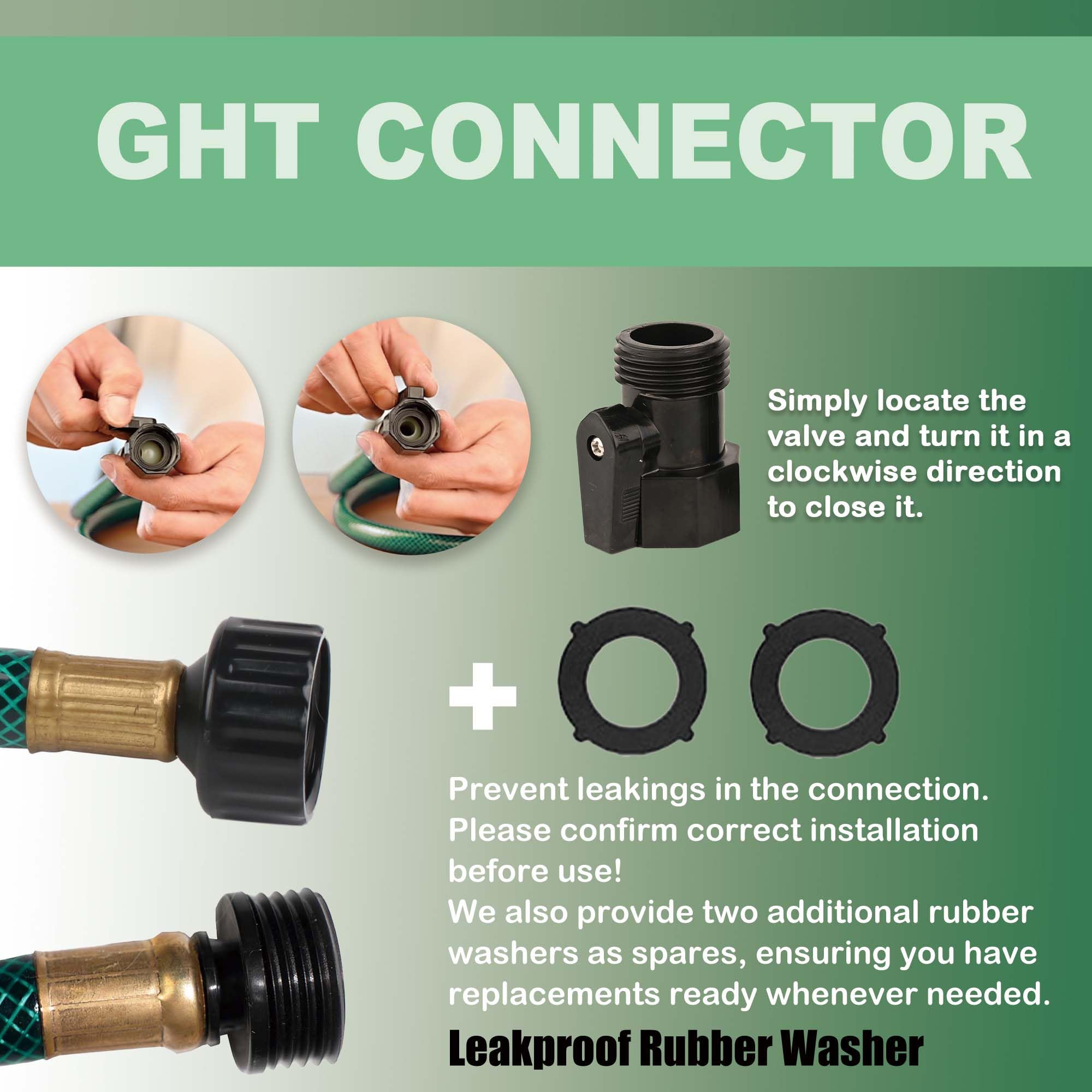 Orgrimmar Garden Hose No Leaking for Watering: No Kink and Lightweight - 1/2" Water Hoses 1 FT with Fittings for Outdoor and Yard