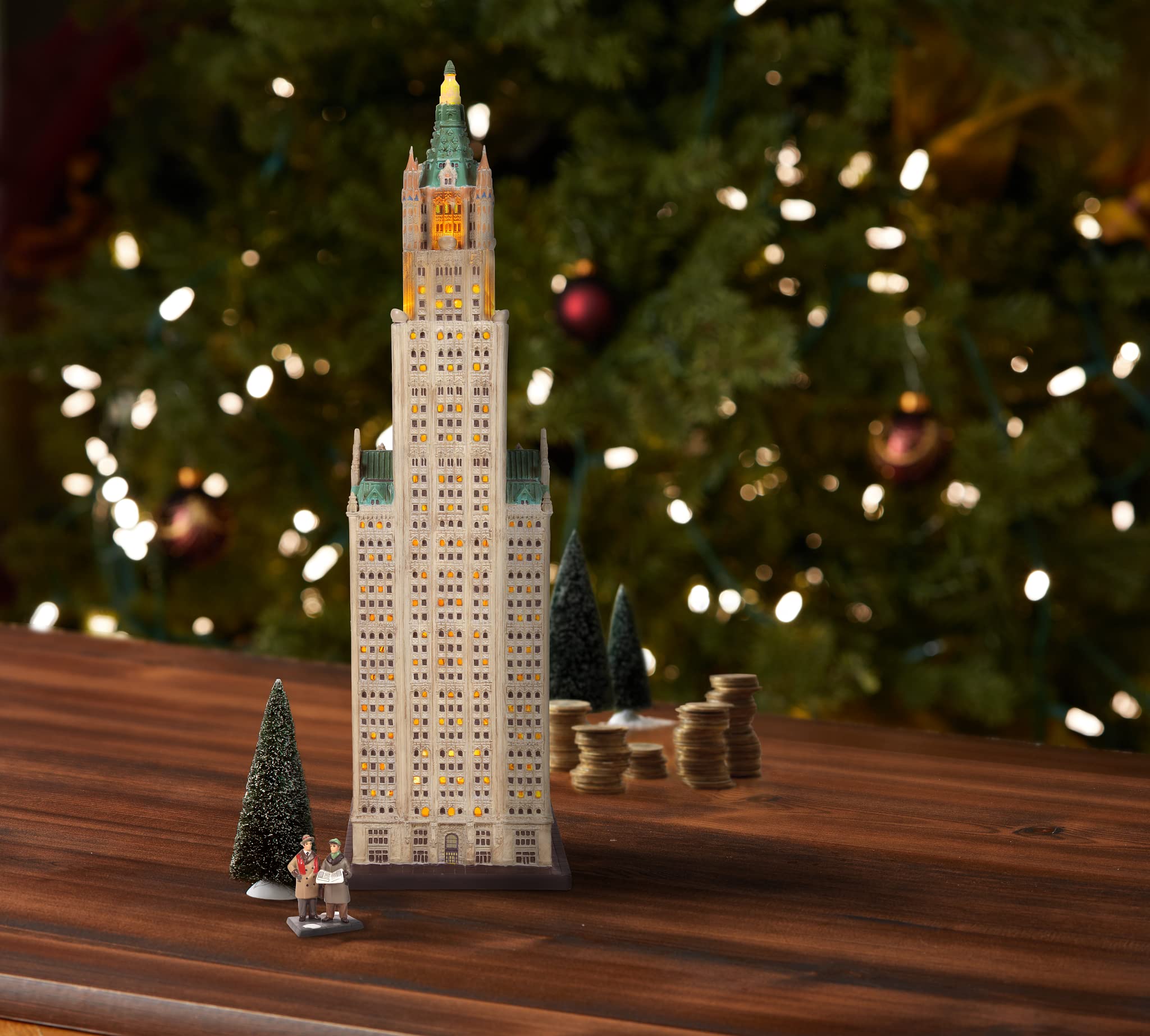 Department 56 Christmas in The City Village Art and Architecture Woolworth Lit Building, 19.33 Inch, Multicolor