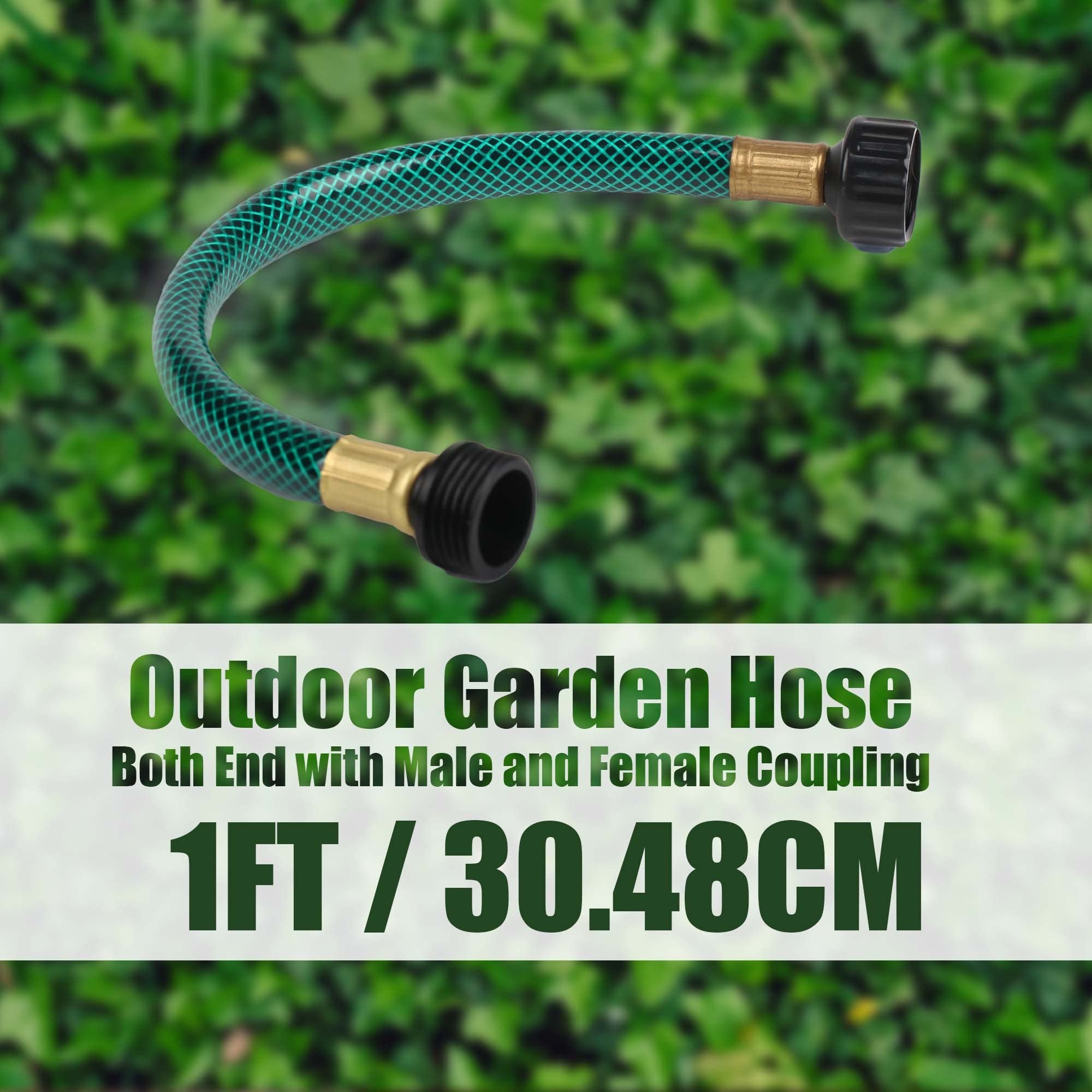 Orgrimmar Garden Hose No Leaking for Watering: No Kink and Lightweight - 1/2" Water Hoses 1 FT with Fittings for Outdoor and Yard