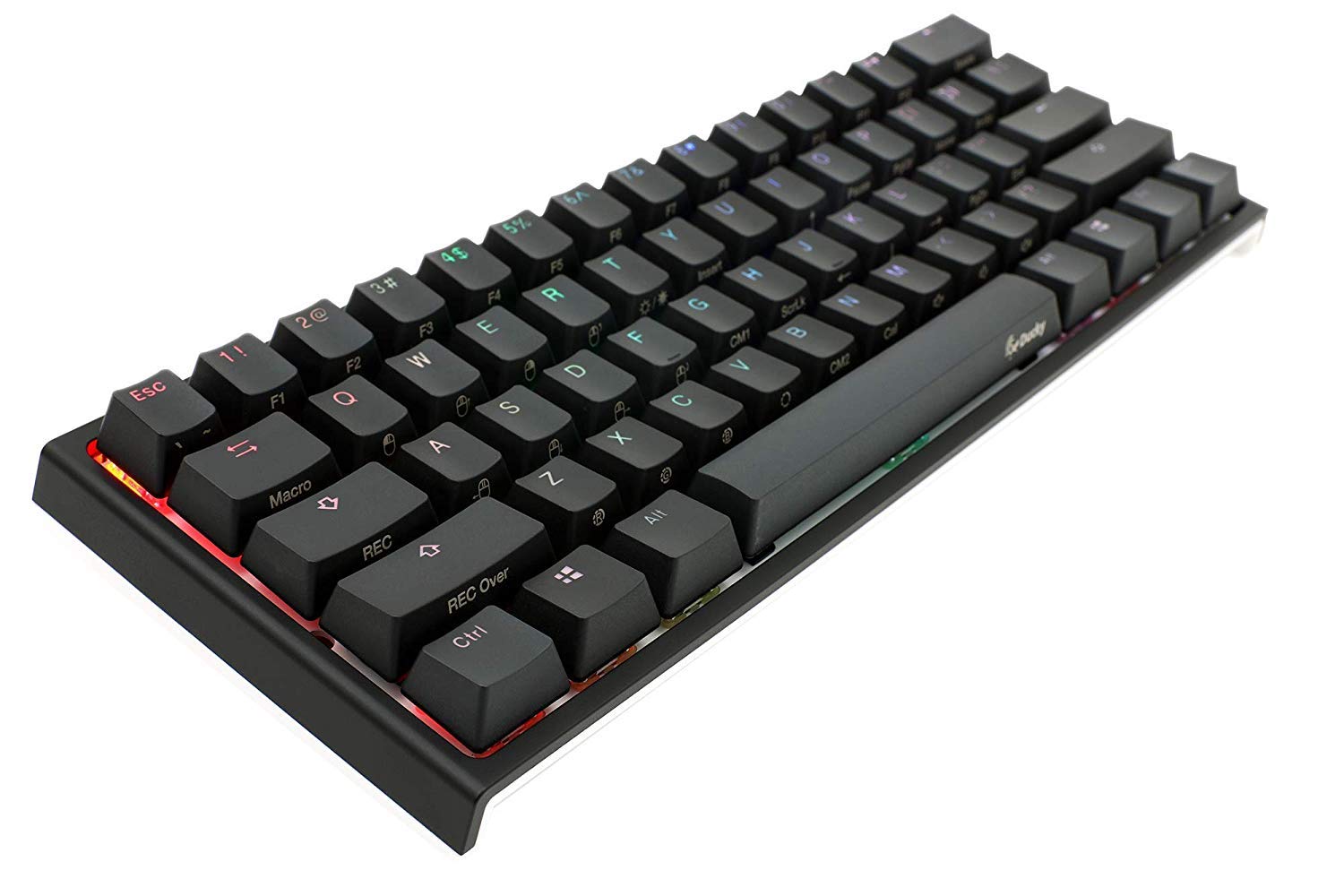 Ducky One 2 Mini RGB LED 60% Double Shot PBT Mechanical Keyboard (Cherry MX Silver)
