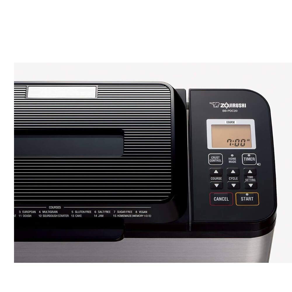 Zojirushi BB-PDC20BA Home Bakery Virtuoso Plus Breadmaker, 2 lb. loaf of bread, Stainless Steel/Black & EB-DLC10 Indoor Electric Grill