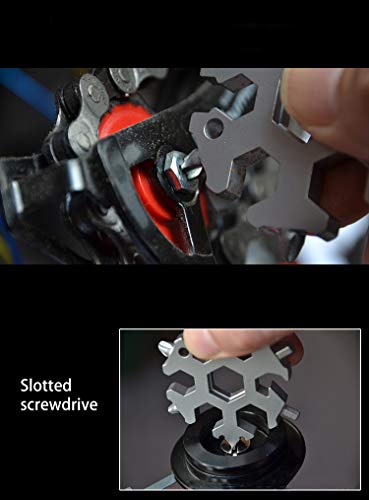 Gifts for Him,18-in-1 Snowflake Multi Tool,Stainless Steel Snowflakes Multi-Tool, Incredible Tool Gifts for Men Christmas,Valentine's Day,Boyfriend ,Grilfriend(Sliver)