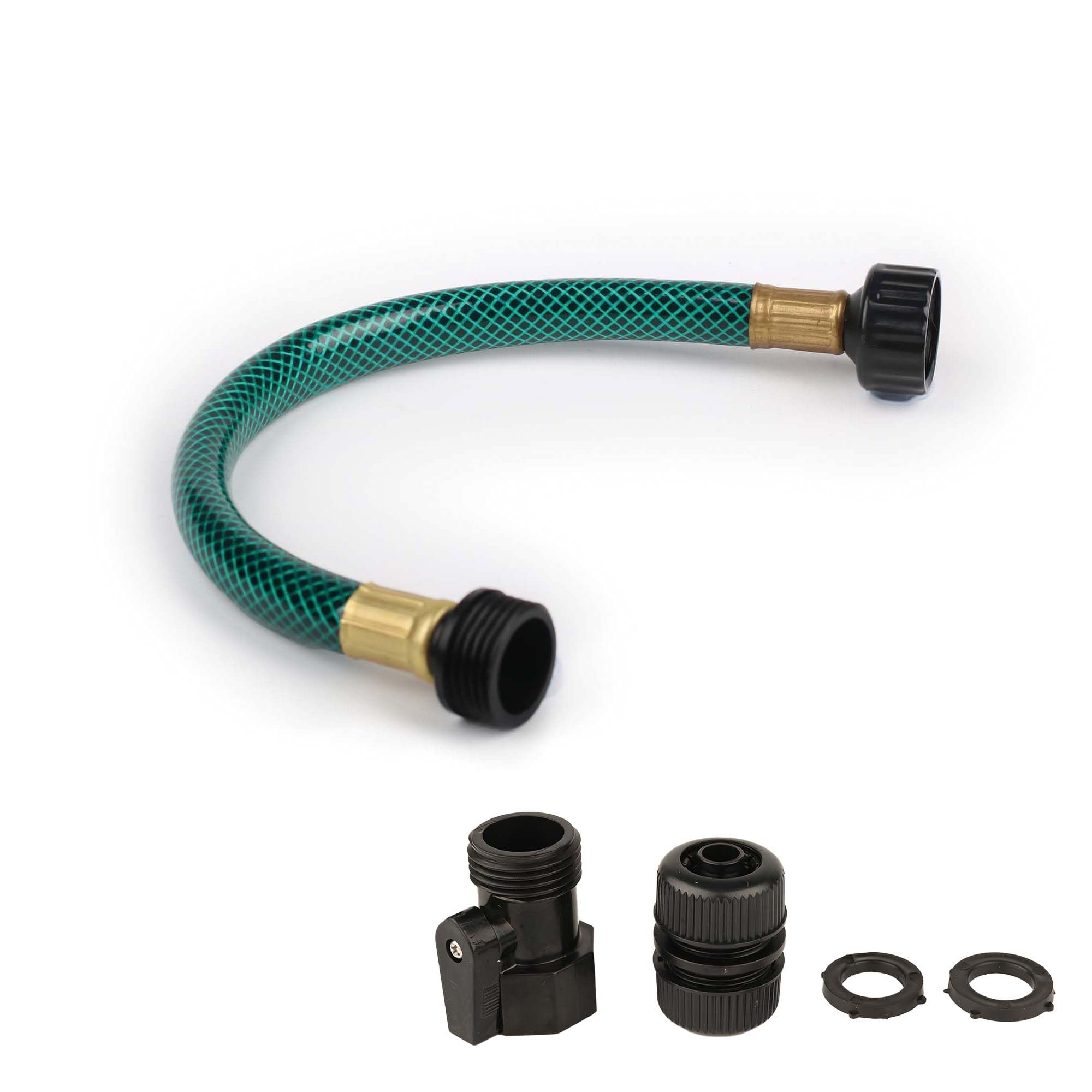 Orgrimmar Garden Hose No Leaking for Watering: No Kink and Lightweight - 1/2" Water Hoses 1 FT with Fittings for Outdoor and Yard
