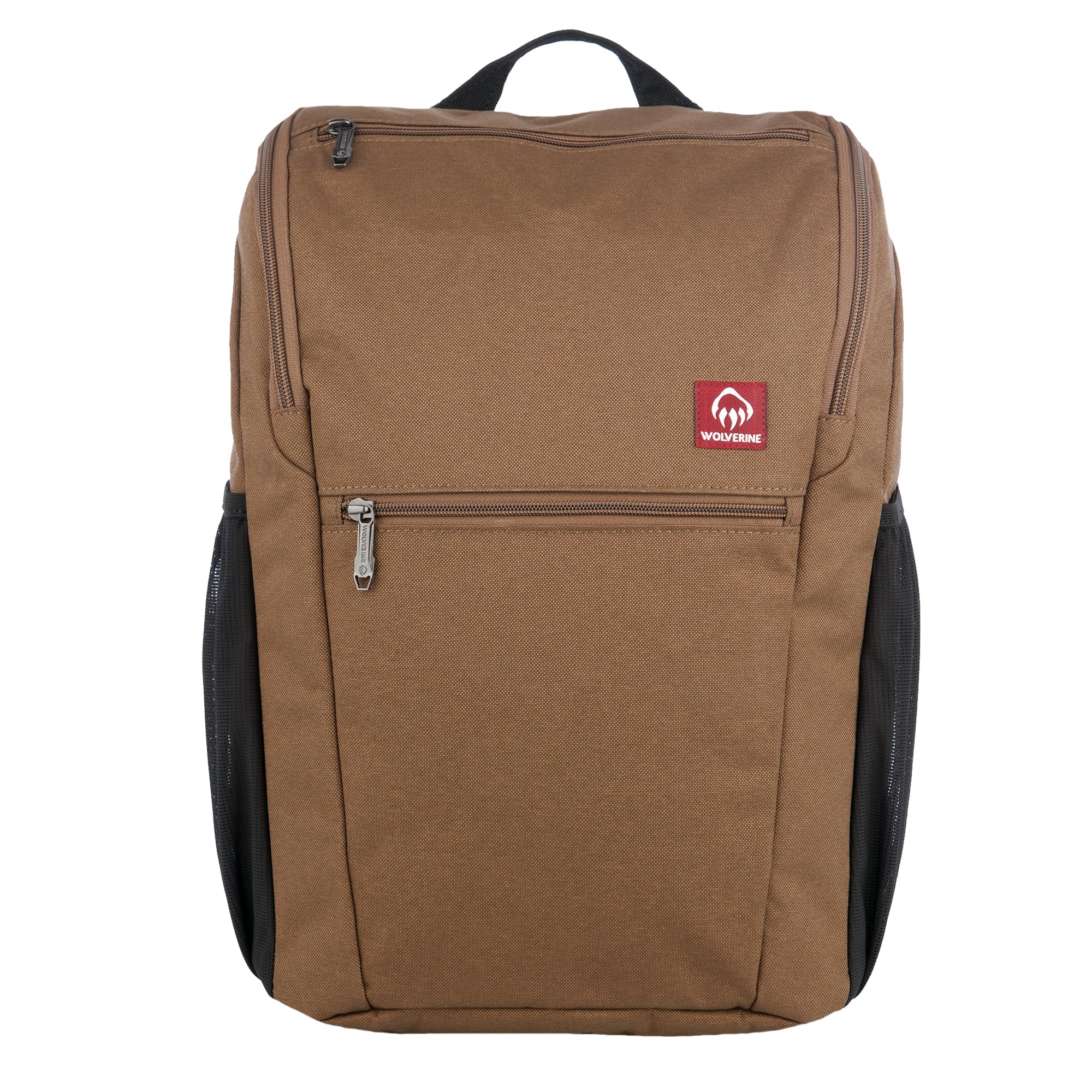 WOLVERINE Lightweight, Water Resistant Rugged Laptop Backpack for Travel or Work, Top Loader-Chestnut, 25L
