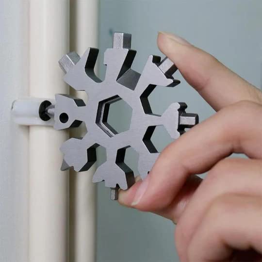 4 Pack 18 In 1 Snowflake Multi Tool, Stainless Steel Beer Bottle Opener, Mens Stocking Stuffer Ideas,Snowflake Multi Tool