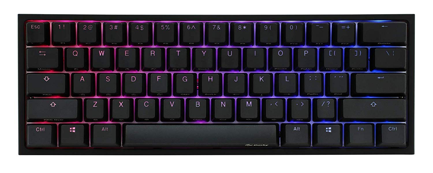 Ducky One 2 Mini RGB LED 60% Double Shot PBT Mechanical Keyboard (Cherry MX Silver)