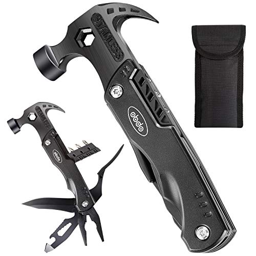 Camping Hammer Multitool Stocking Stuffers for Men Dad, 14 in 1 Mini Hammer Camping Gear Survival Tool for Men, DIY Handyman(hammer)