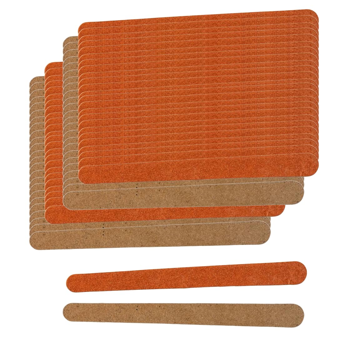 144 Pack Nail File Emery Boards - Dual Sided 180 Grit Nail Buffering Files - Professional Compact Reusable Double Sided Tool for Manicure and Pedicure Shaping and Smoothing Finger and Toenails (144)