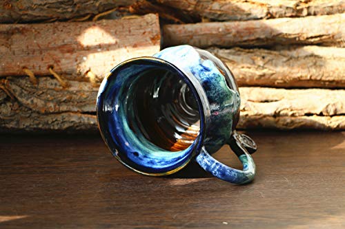 Coffee mug, pottery mug, Unique mug, 21 Oz, handmade ceramic mug, coffee lover, coffee mug pottery, Personalized mug, unique gift