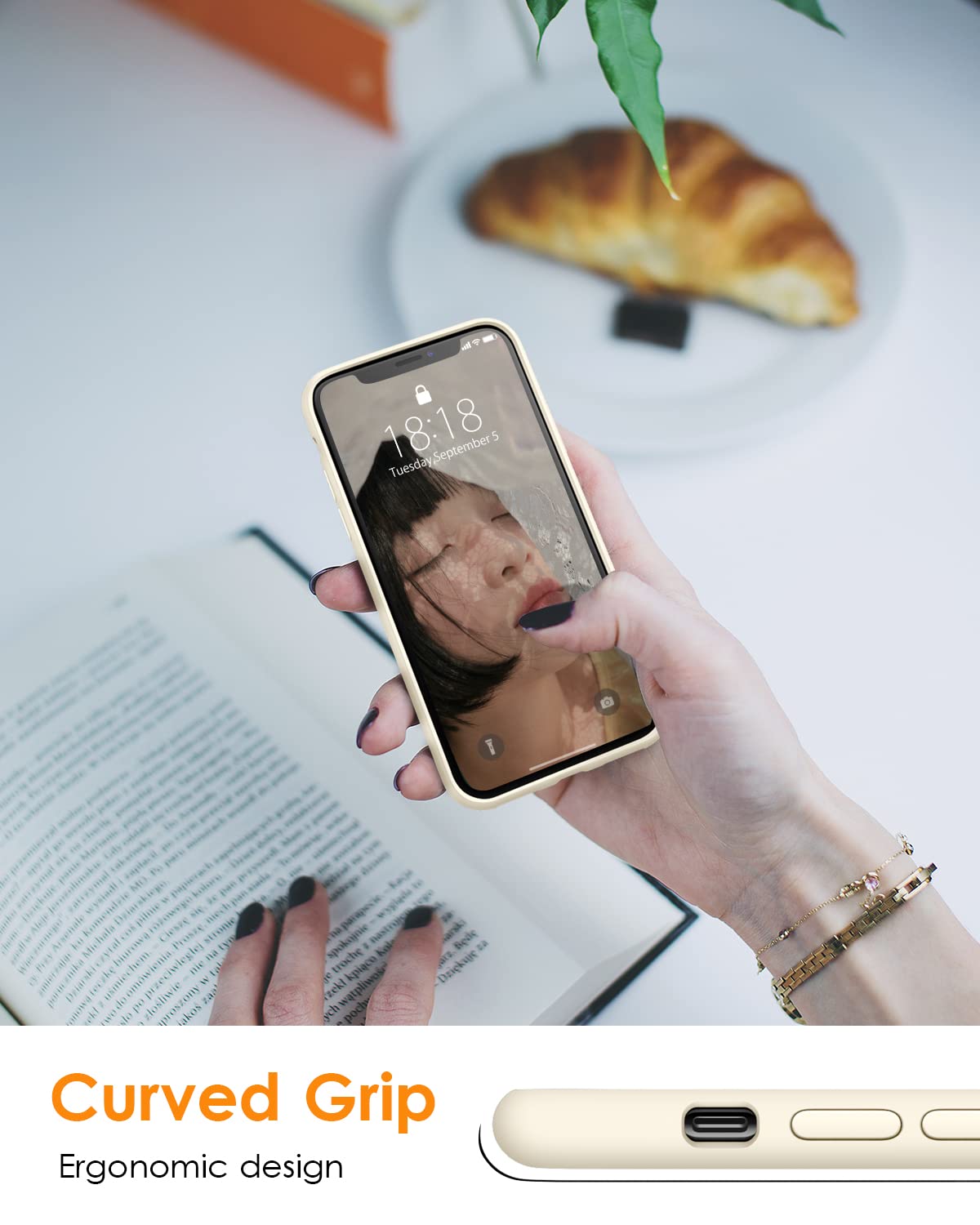 DTTO Compatible with iPhone XR Case, Ultra Slim Soft Premium Liquid Silicone [Military Grade Drop Protection] Full-Body Protective Bumper Case for iPhone XR 6.1 inch (Milk White)