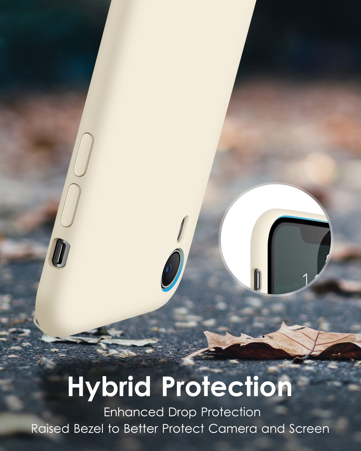DTTO Compatible with iPhone XR Case, Ultra Slim Soft Premium Liquid Silicone [Military Grade Drop Protection] Full-Body Protective Bumper Case for iPhone XR 6.1 inch (Milk White)