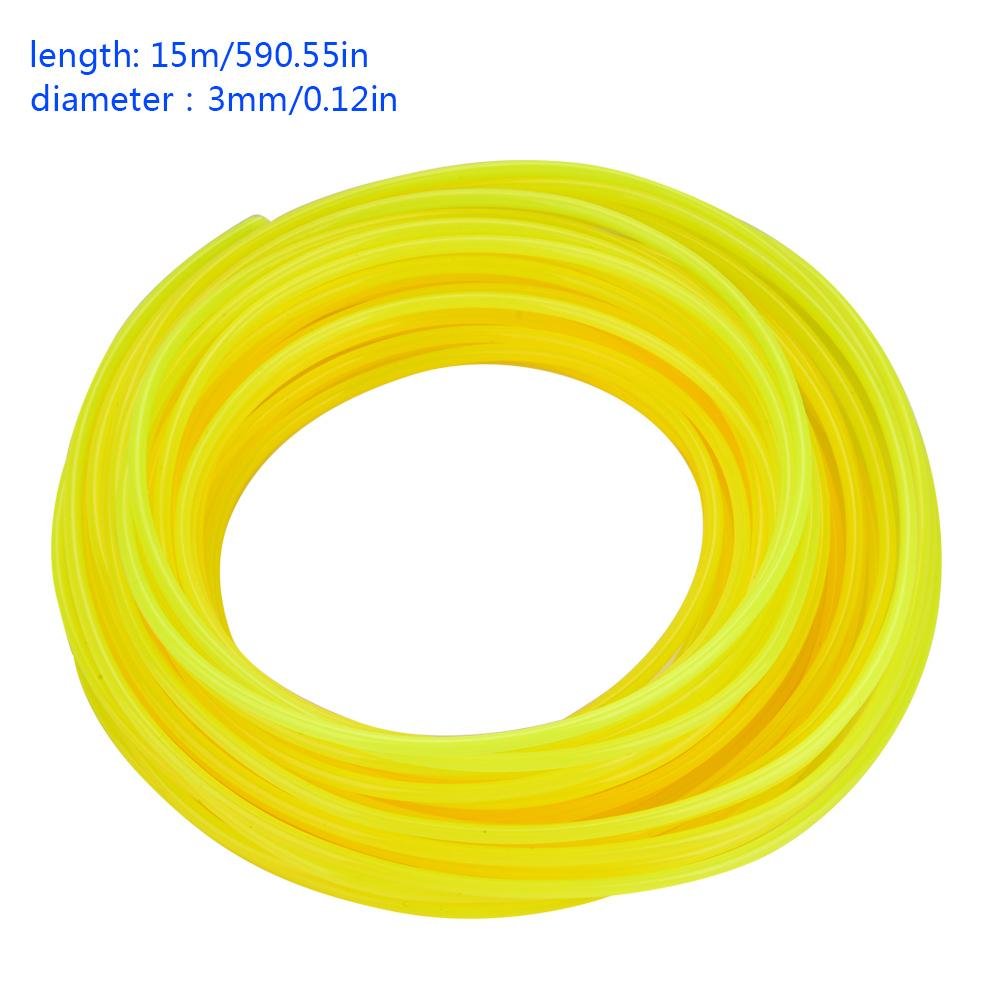 Round Grass Trimmer Line for Lawn Mower Brush Cutter Grass Trimmer Strimmer(Yellow 3.0mm*15m)