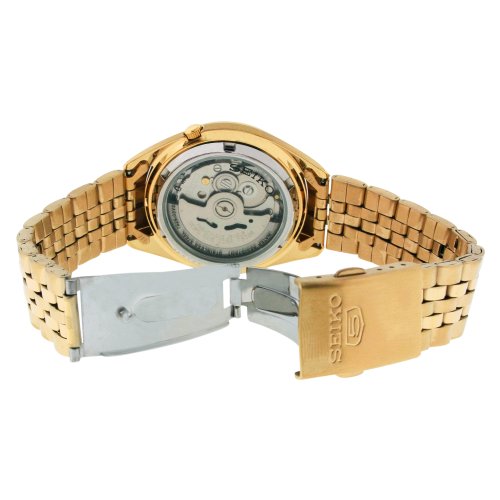 Seiko Men's SNKL38 Gold Plated Stainless Steel Analog with Gold Dial Watch