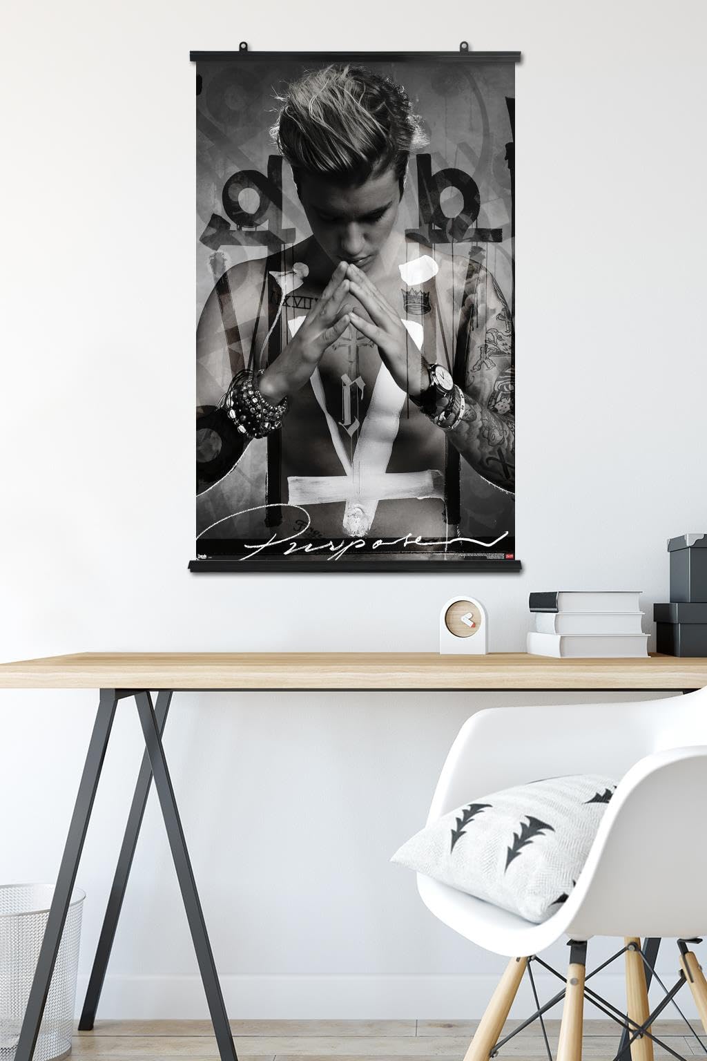 Trends International Justin Bieber - Purpose Wall Poster, 34L x 22.4W, Poster & Clip Bundle