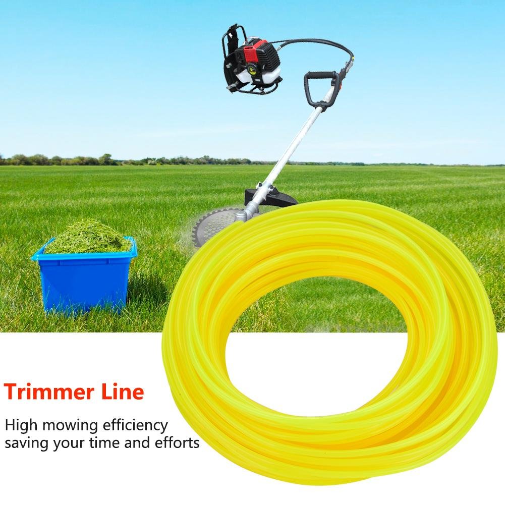 Round Grass Trimmer Line for Lawn Mower Brush Cutter Grass Trimmer Strimmer(Yellow 3.0mm*15m)