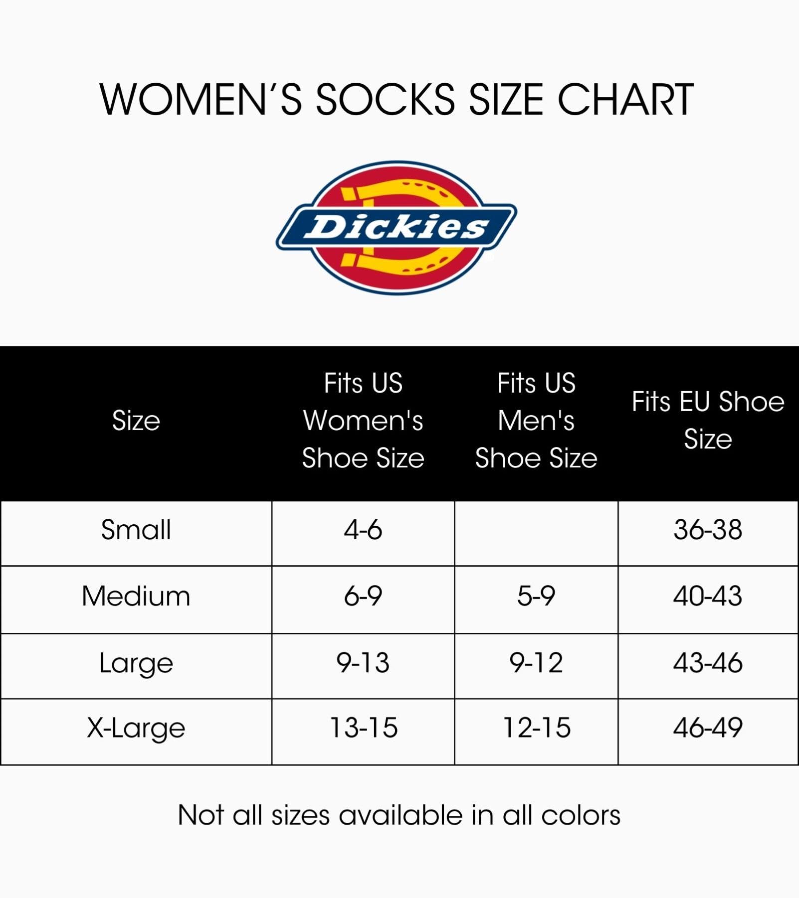 Dickies Women's Dri-Tech Fashion Moisture Control Crew Socks (5/6/12 Pairs) (S-XL), Black Heathered (6 Pairs), Large
