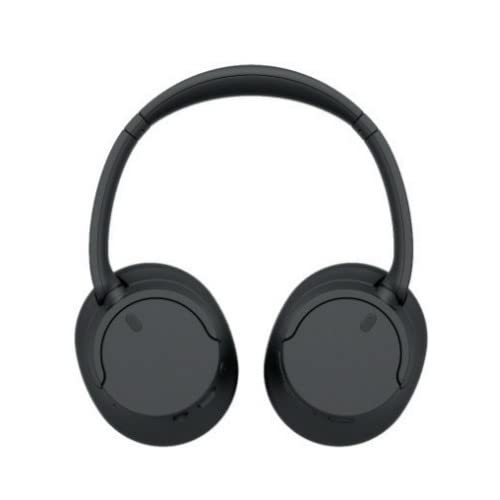 Sony WHCH720N Wireless Over The Ear Noise Canceling Headphones with 2 Microphones (Black) Bundle with Bluetooth Locator Keychain (2 Items)