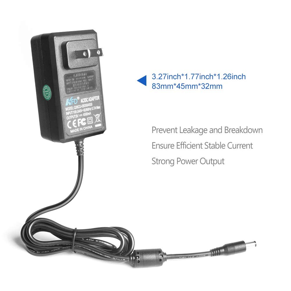 KFD 5V Power Supply Universal Charger for Sony SRS-XB30 SRS-XB21 SRS-XB31 SRS-XB20 Speaker,CD Player,Kindle Fire Tablet,Nextbook,TV Box,CCTV,LED Light,Baby Monitor Camera,Router,Toys,DJ Controller