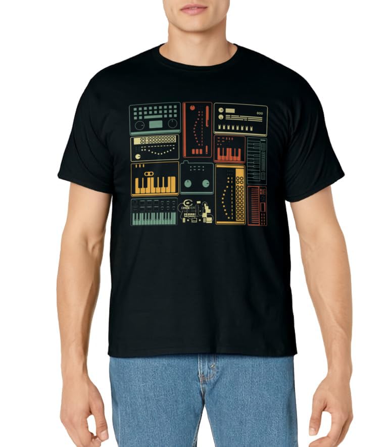 Analog Modular Synthesizer Music Producer Keyboard T-Shirt