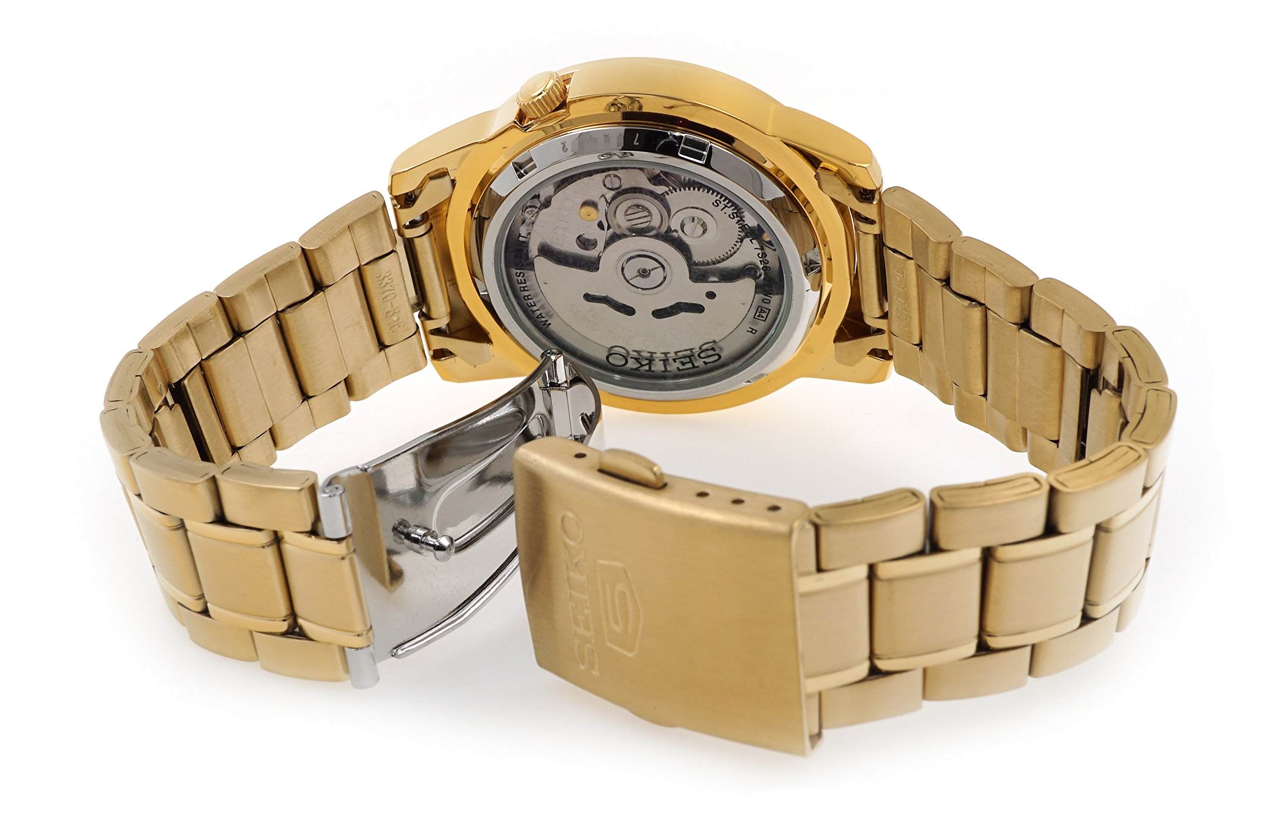 Seiko unisex-adult 5 Classic Automatic Gold Tone Watch SNKK20K1
