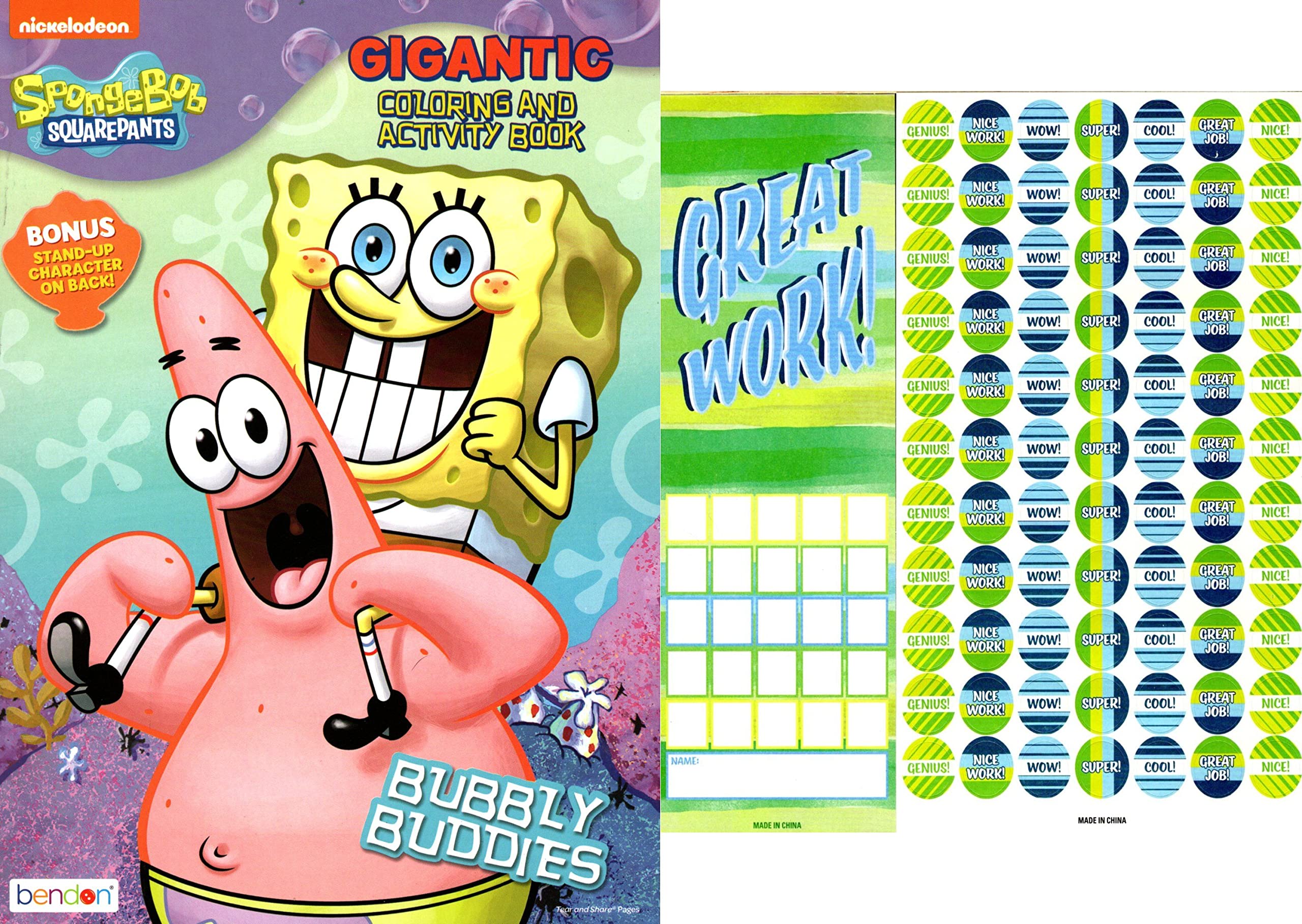SpongeBob Squarepants - Bubbly Buddies - Gigantic Coloring & Activity Book + Award Stickers and Charts 192 Pages