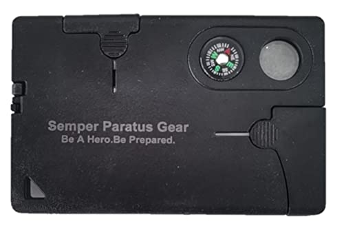 Semper Paratus Gear Gifts for men MultiTools - 10 in 1 Credit Card Pocket Multi Tool for everyday use - Home, Work or Outdoors - Gifts for Men - Holiday Christmas Stocking Stuffers (1 Pack)