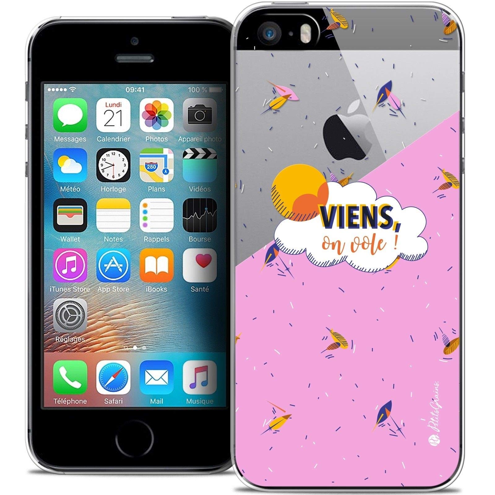 Ultra Slim Case for Apple iPhone 5/5S/SE, Little Grains Viens, On Vole!