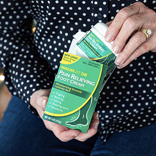 MagniLife DB Foot Cream, Calming Relief for Burning, Tingling, Shooting & Stabbing Foot Sensations - Soothes Dry, Cracked, Itchy, Sensitive Skin (4 oz Jar)