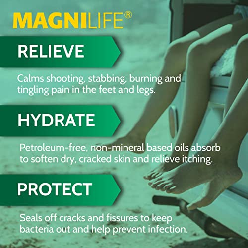 MagniLife DB Foot Cream, Calming Relief for Burning, Tingling, Shooting & Stabbing Foot Sensations - Soothes Dry, Cracked, Itchy, Sensitive Skin (4 oz Jar)
