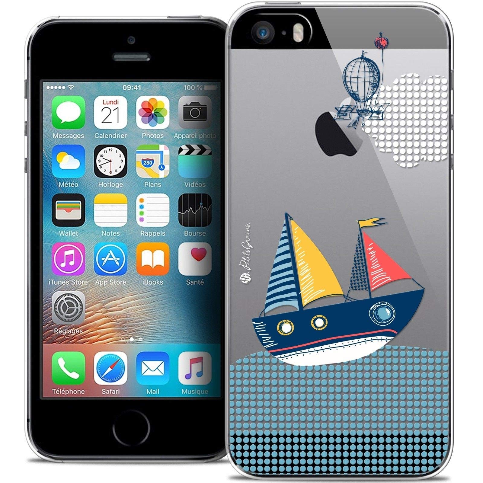Ultra Slim Cover for Apple iPhone 5/5S/SE, Little Grains MVE The Boat