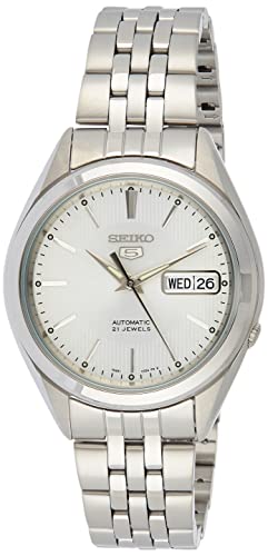 Seiko Men's SNKL15 Stainless Steel Analog with Silver Dial Watch