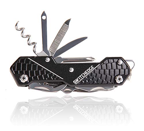SWITCHEDGE 14 Tools in One Black Pocket Knife
