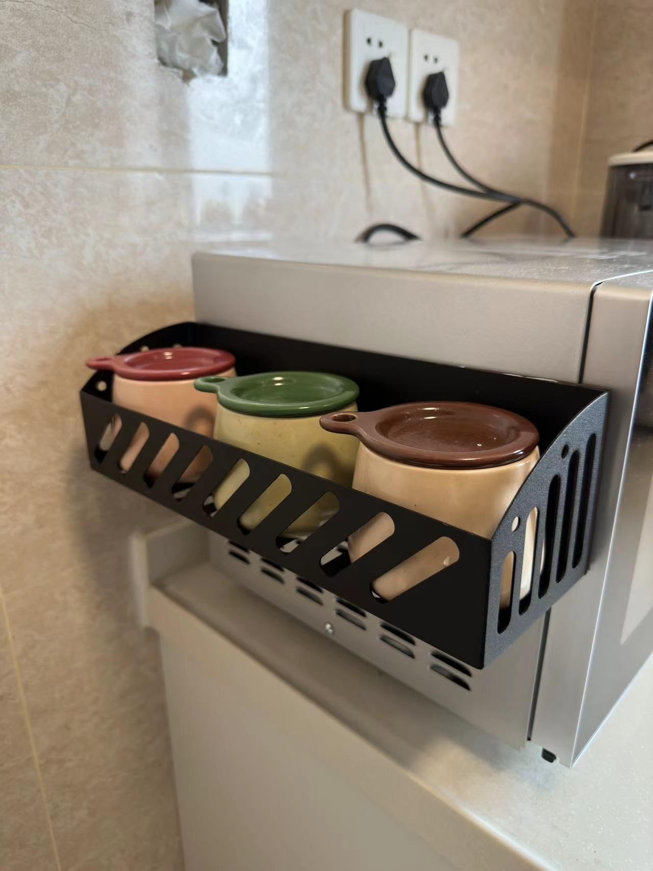NAFCOOL Magnetic Spice Fridge Rack Shelf Organizer for Refrigerator, 3 Packs Moveable Magnetic Seasoning Organizer Shelves Kitchen Gadgets for Refrigerator Microwave Oven Washer, 19.88” Long