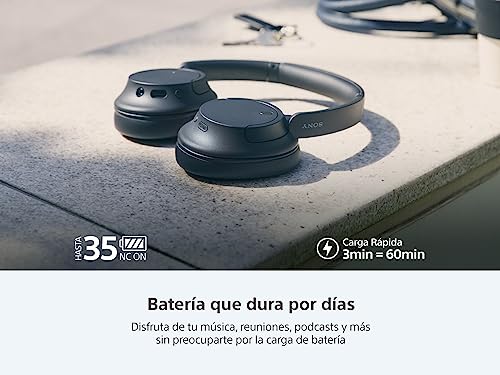 Sony WH-CH720NB Noise Canceling Wireless Bluetooth Headphones - Built-in Microphone - up to 35 Hours Battery Life and Quick Charge - Black - International Version