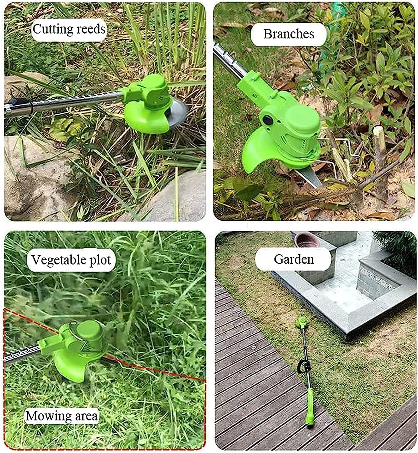 Handheld Portable Grass Trimmer Telescopic Electric Lawn Mower Cordless Weeder Garden Pruning Tool Brush Cutter Complete Accessories Rechargeable Lithium Battery 24V
