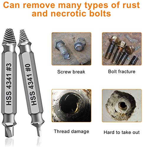 Gifts for Men and Women - Damaged Screw Extractor Kit Stripped Screw Extractor Set DIY Hand Tools Gadgets Gifts for Men Broken Bolt Extractor Screw Remover Sets