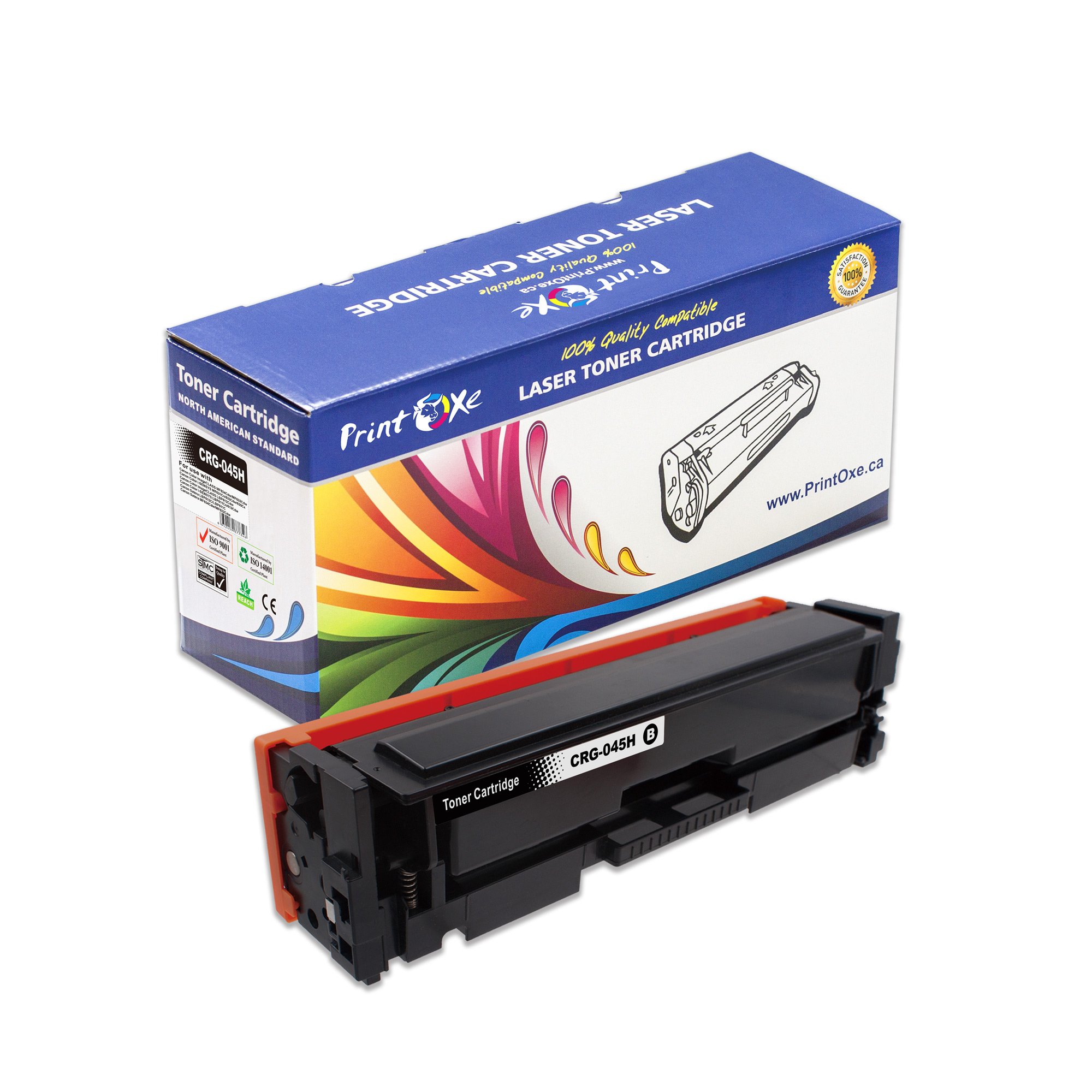 PRINTOXE™ Compatible Set Replacement for CRG-045H of 4 Toner Cartridges 045 for Canon Color imageCLASS MF634Cdw MF632Cdw LBP612Cdw & i-SENSYS MF631Cn MF633Cdw MF635Cx LBP611Cn LBP613Cdw & Satera