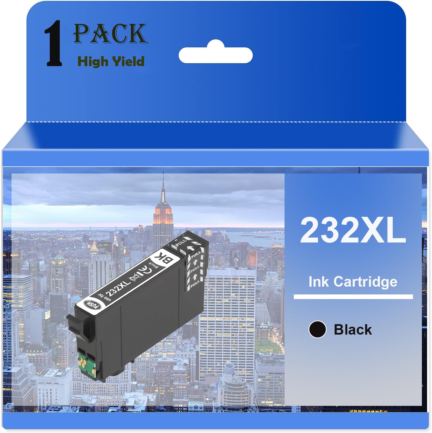 YiBoton 232XL Ink Cartridge Remanufactured for 232 High-Capacity Ink Cartridge T232 232 XL T232XL Replacement for XP-4200 XP-4205 WF-2930 WF-2950 Printer (Black,Unupgraded chip)