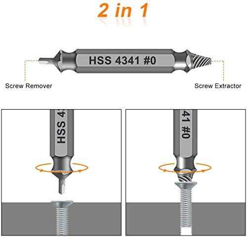 Gifts for Men and Women - Damaged Screw Extractor Kit Stripped Screw Extractor Set DIY Hand Tools Gadgets Gifts for Men Broken Bolt Extractor Screw Remover Sets
