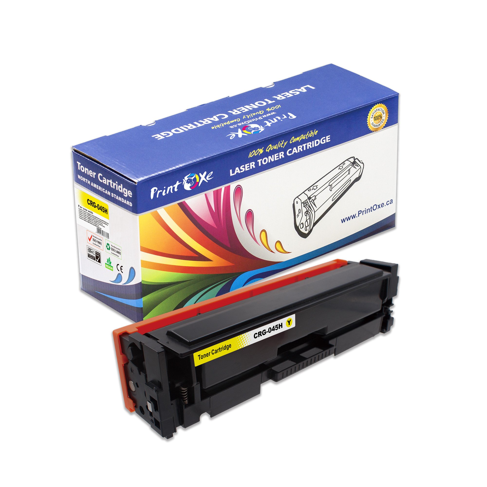 PRINTOXE™ Compatible Set Replacement for CRG-045H of 4 Toner Cartridges 045 for Canon Color imageCLASS MF634Cdw MF632Cdw LBP612Cdw & i-SENSYS MF631Cn MF633Cdw MF635Cx LBP611Cn LBP613Cdw & Satera