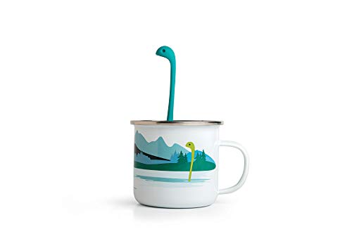 OTOTO Cup of Nessie, Baby Nessie Tea Infuser Mug - Tea Cup with Infuser Set - BPA-free Dinosaur Tea Mug with Infusers for Loose Tea - Tea Cup and Strainer