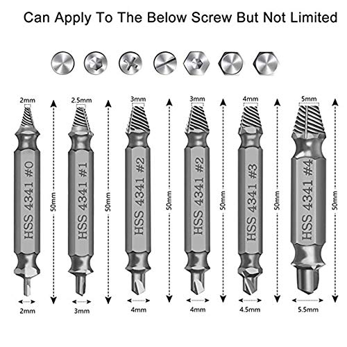 Gifts for Men and Women - Damaged Screw Extractor Kit Stripped Screw Extractor Set DIY Hand Tools Gadgets Gifts for Men Broken Bolt Extractor Screw Remover Sets