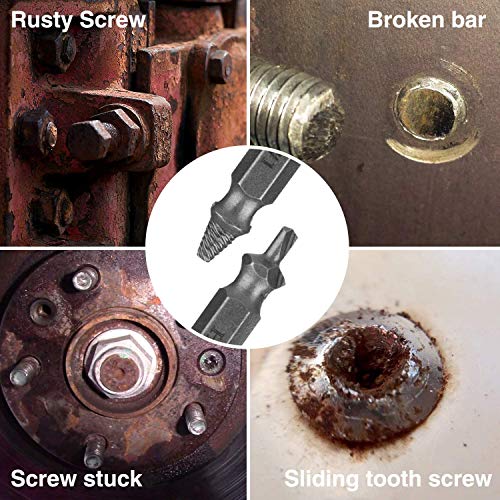 Gifts for Men and Women - Damaged Screw Extractor Kit Stripped Screw Extractor Set DIY Hand Tools Gadgets Gifts for Men Broken Bolt Extractor Screw Remover Sets