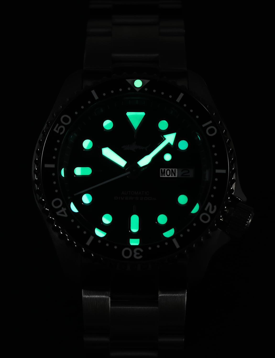 TACTICAL FROG Heimdallr SKX007 Dive Watches for Men, NH36A Movement C3 Luminous Mens Automatic Watches, 200 Meter Water Resistant, Multi-Color