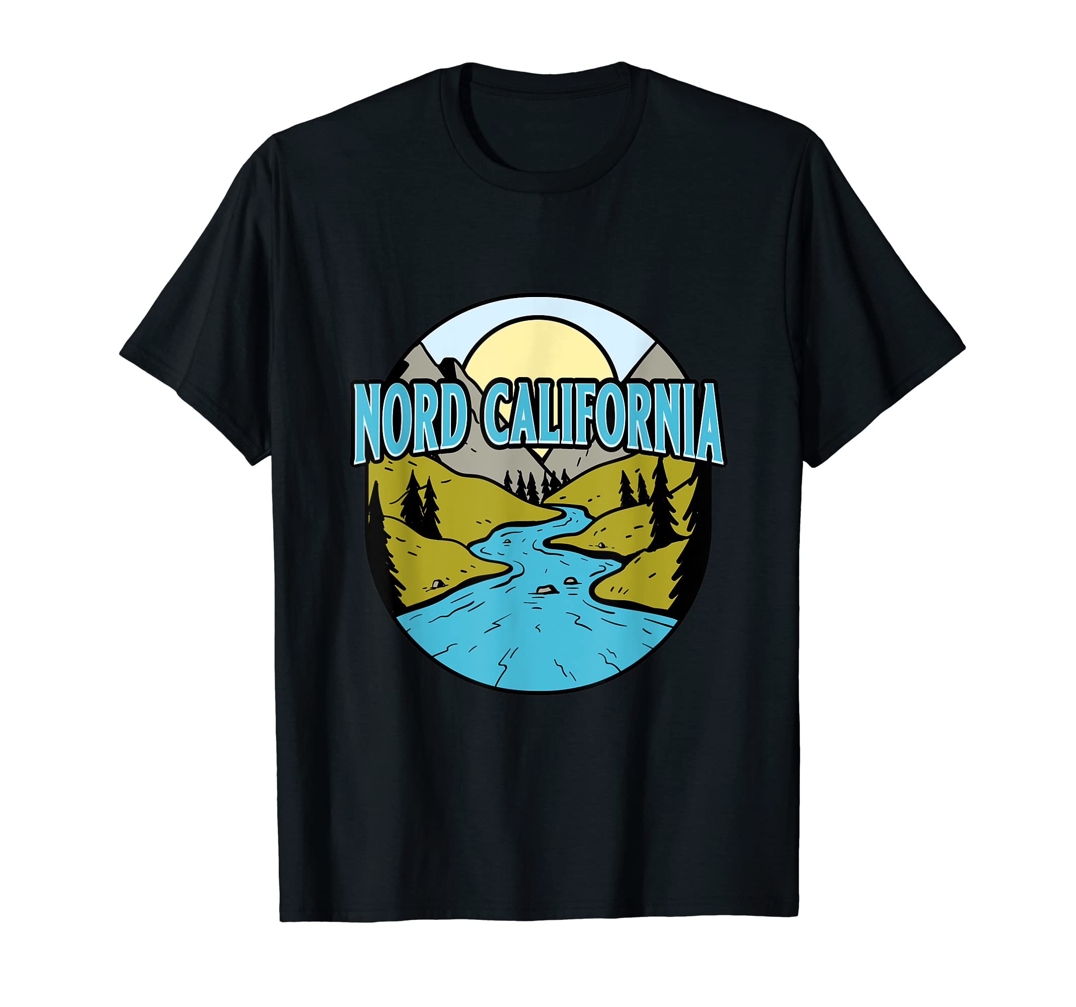 Vintage Nord, California River Valley Souvenir Print T-Shirt