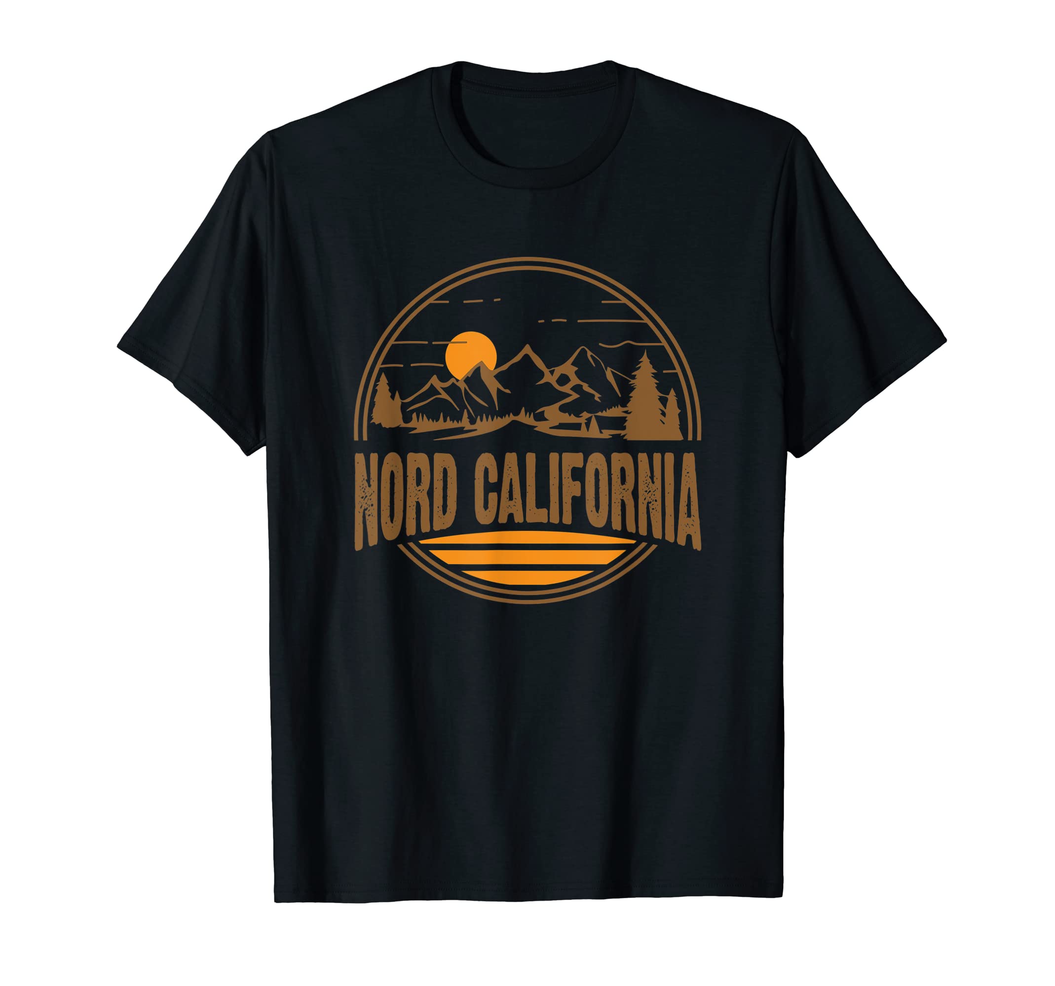 Vintage Nord, California Mountain Hiking Souvenir Print T-Shirt